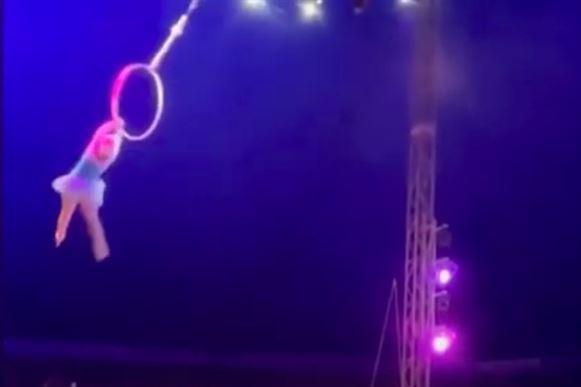 Voldsom video: Cirkusartist mister grebet og styrter til jorden - Avisen.dk